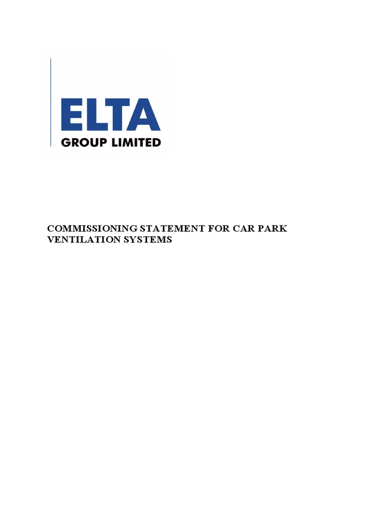 Commissioning Statement For Car Park PDF | PDF | Ventilation ...
