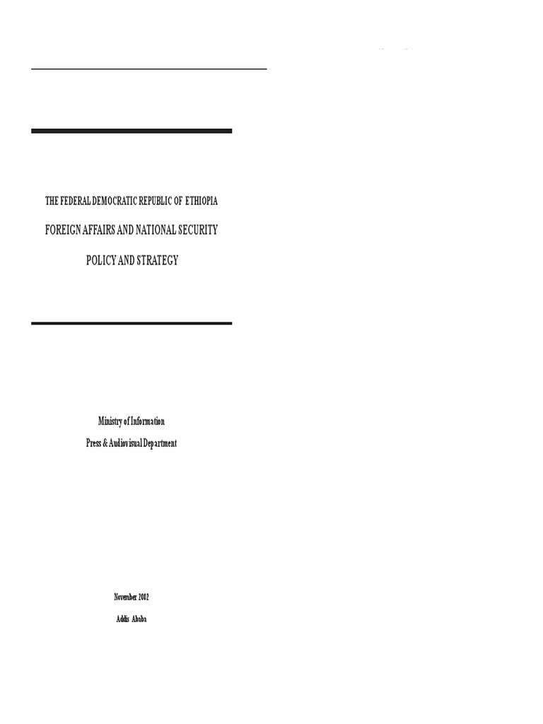 Foreign Affairs National Security Policy | PDF | Globalization ...