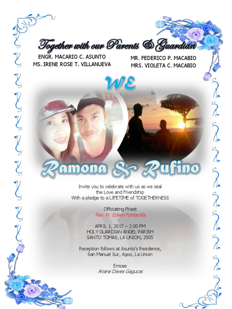 Wedding Invitation Format | PDF | Wedding Ceremony Participants | Rites ...