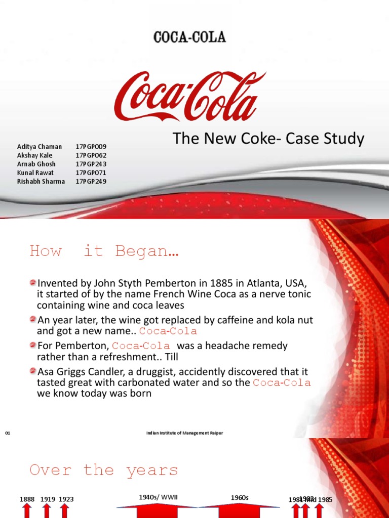 The New Coke Case Study | PDF | Coca Cola | Pepsi