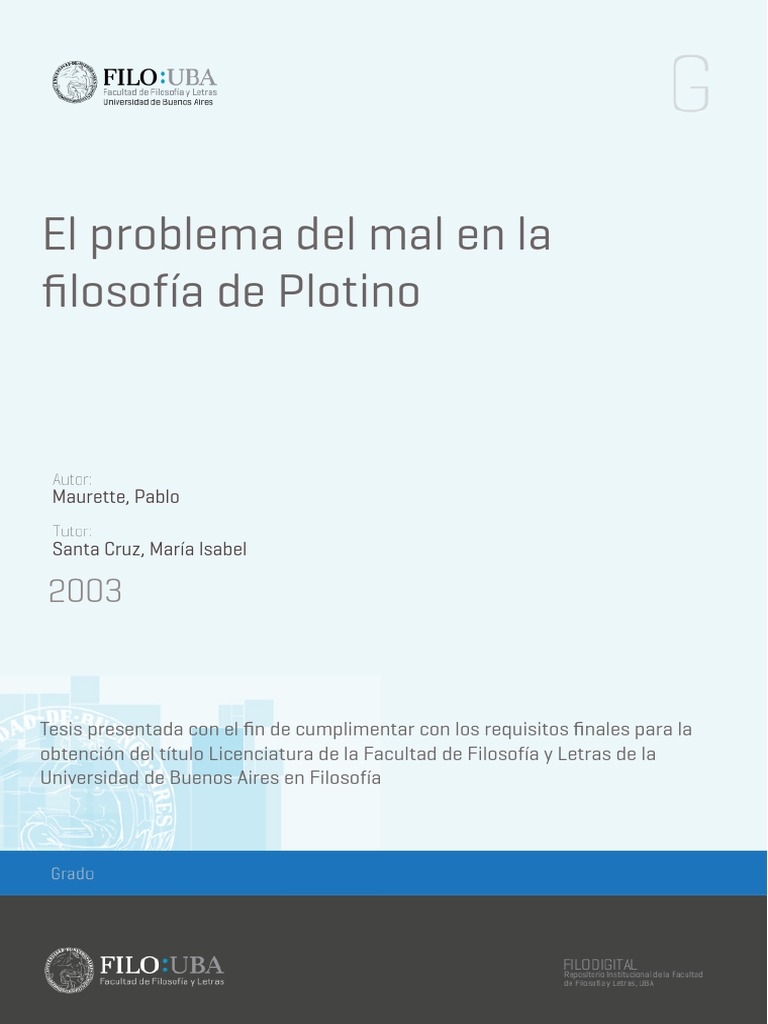 El Problema Del Mal en Plotino | PDF | Platón | Mal