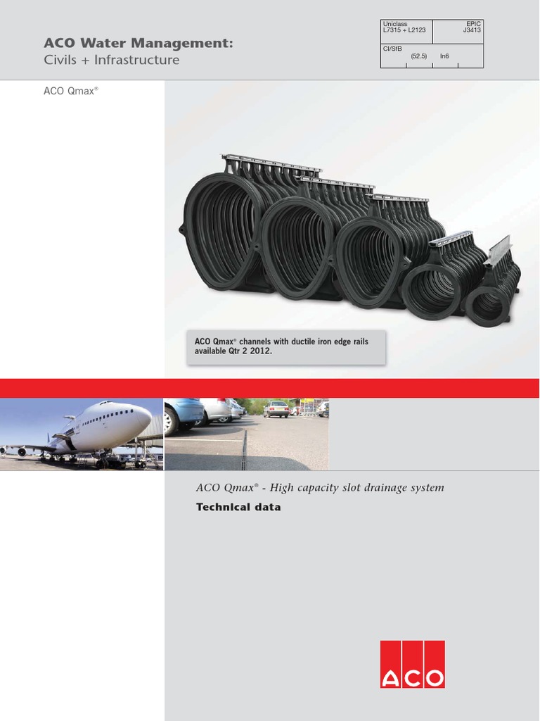 ACO Qmax Brochure - 2012 - 1. Dio | PDF | Stormwater | Drainage