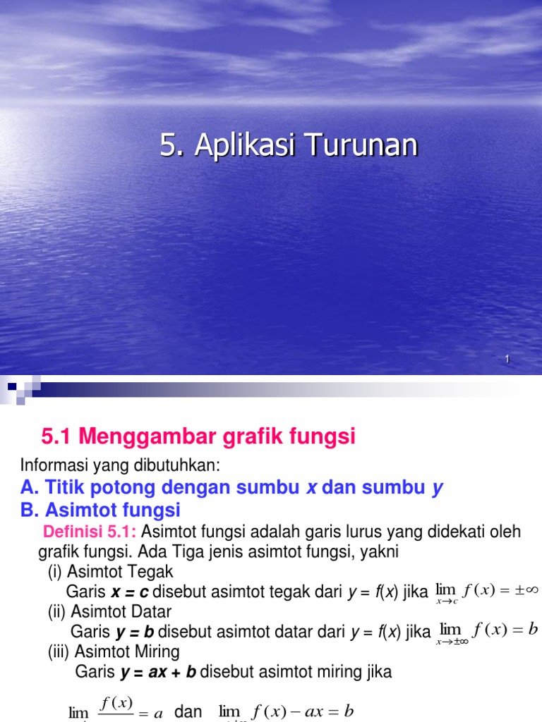 05 Aplikasi Turunan | PDF