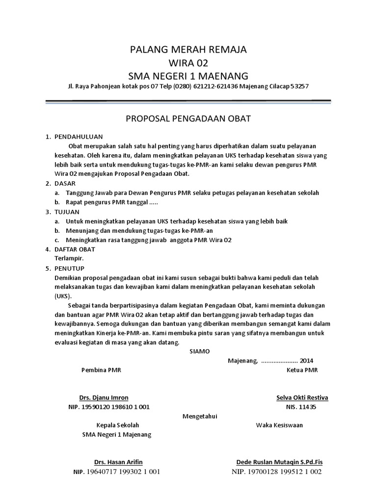 Proposal Pengadaan Obat | PDF