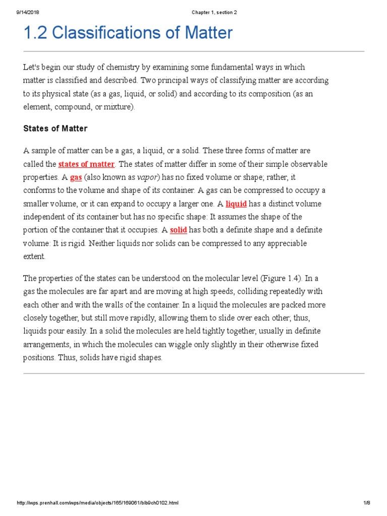 Classification of Matter | PDF | Chemical Substances | Chemical Elements