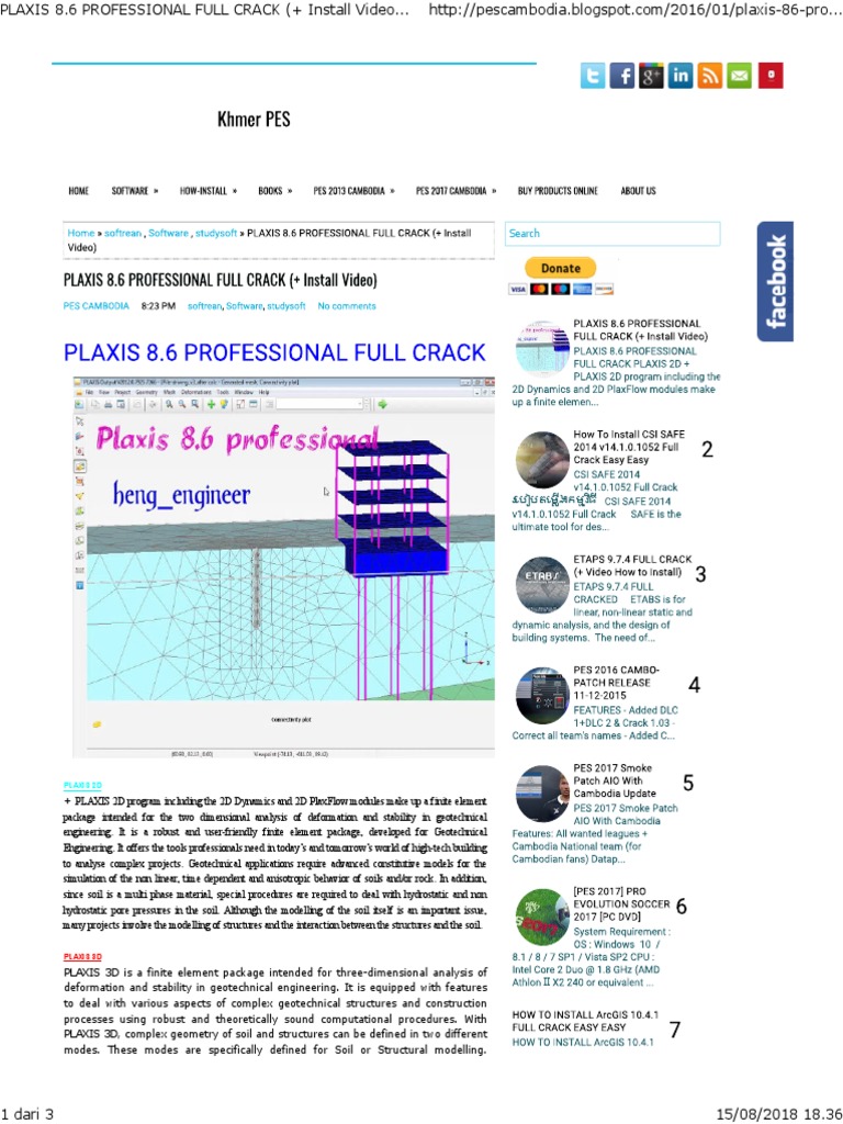 Plaxis 8 | Download Free PDF | 3 D Computer Graphics | Geotechnical Engineering