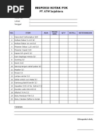 Form Checklist Kotak p3k | PDF