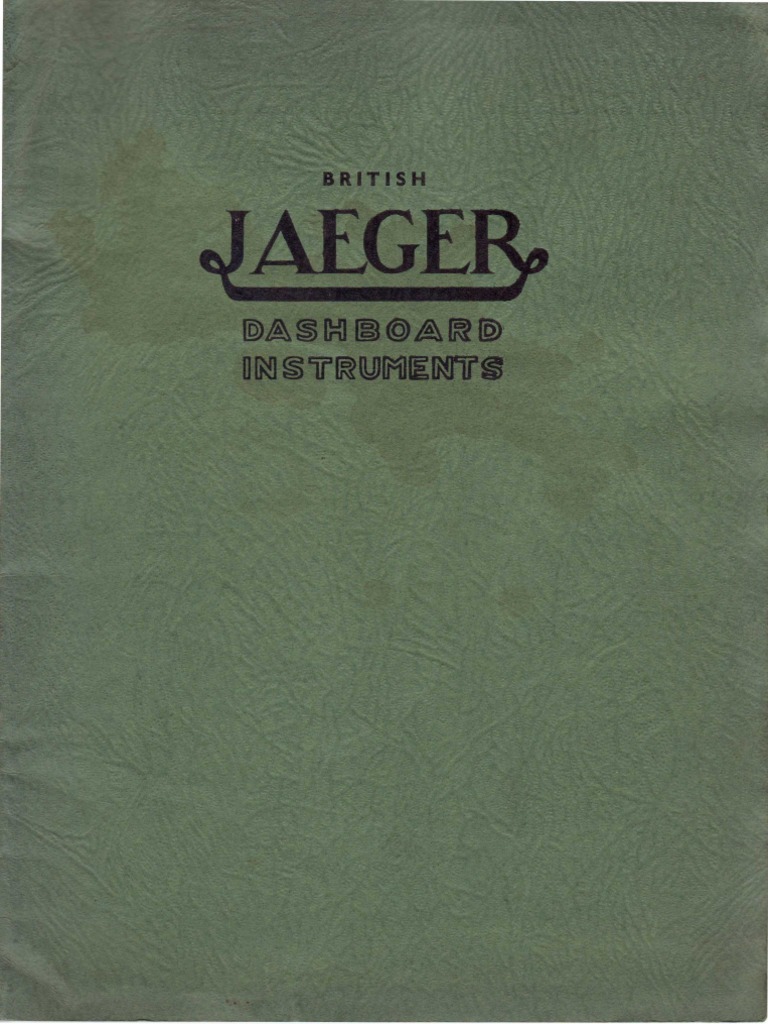 British Jaeger Dashboard Instruments | PDF | Clock | Gasoline