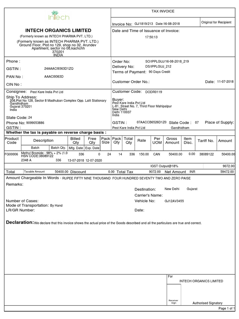 Excise Invoice 213 | PDF | Invoice | Taxes