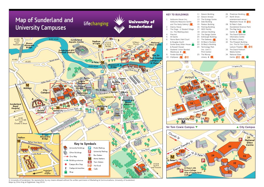 UoS Map - Aug 2010 City Campus | PDF | Transport | Aviation