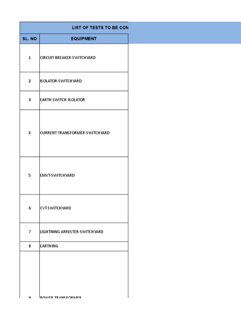 Test List | PDF | Transformer | Electrical Resistance And Conductance