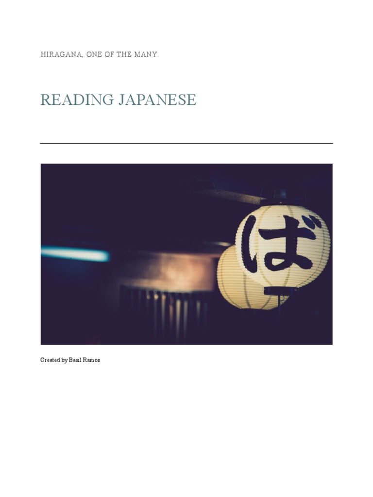 Hiragana Reading Practice Guide | PDF | Japanese Language | Writing