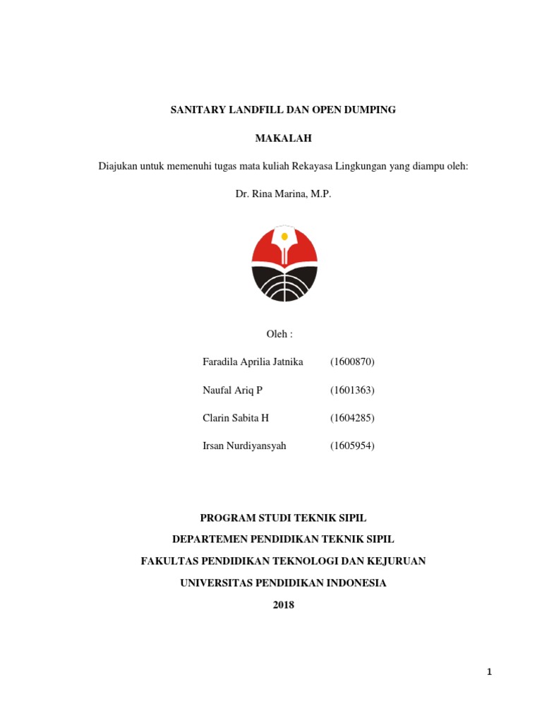 Perbandingan Sanitary Landfill dan Open Dumping | PDF