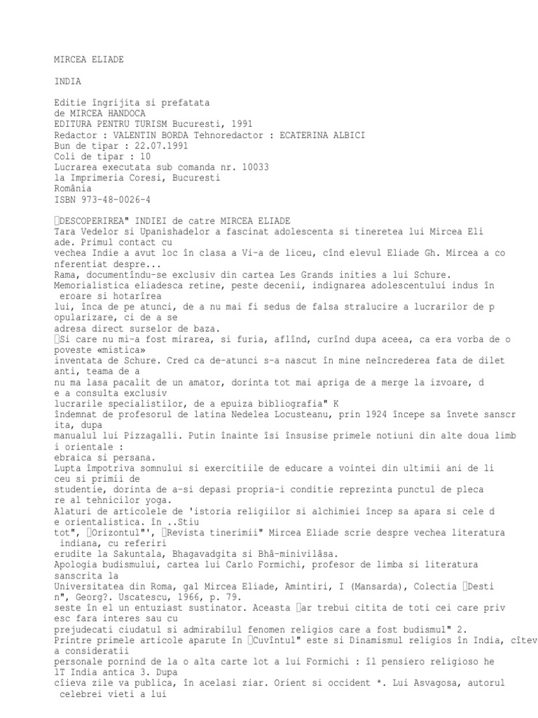 Mircea Eliade India | PDF