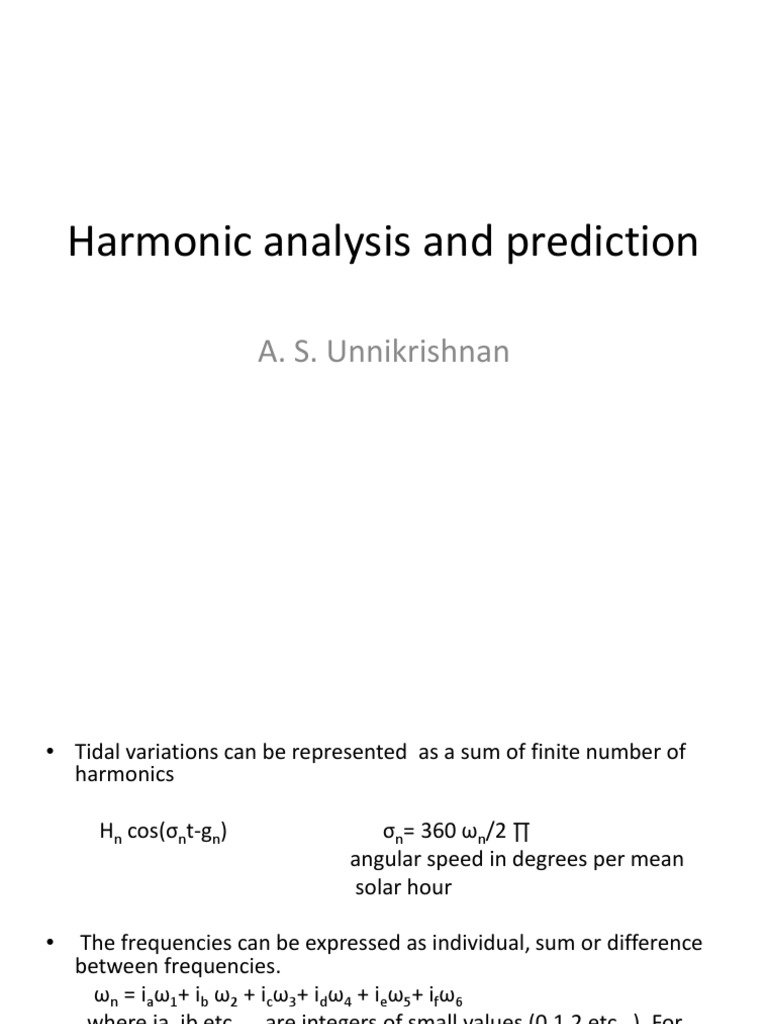 L6-Harmonic Analysis and Prediction | PDF | Tide | Mechanics