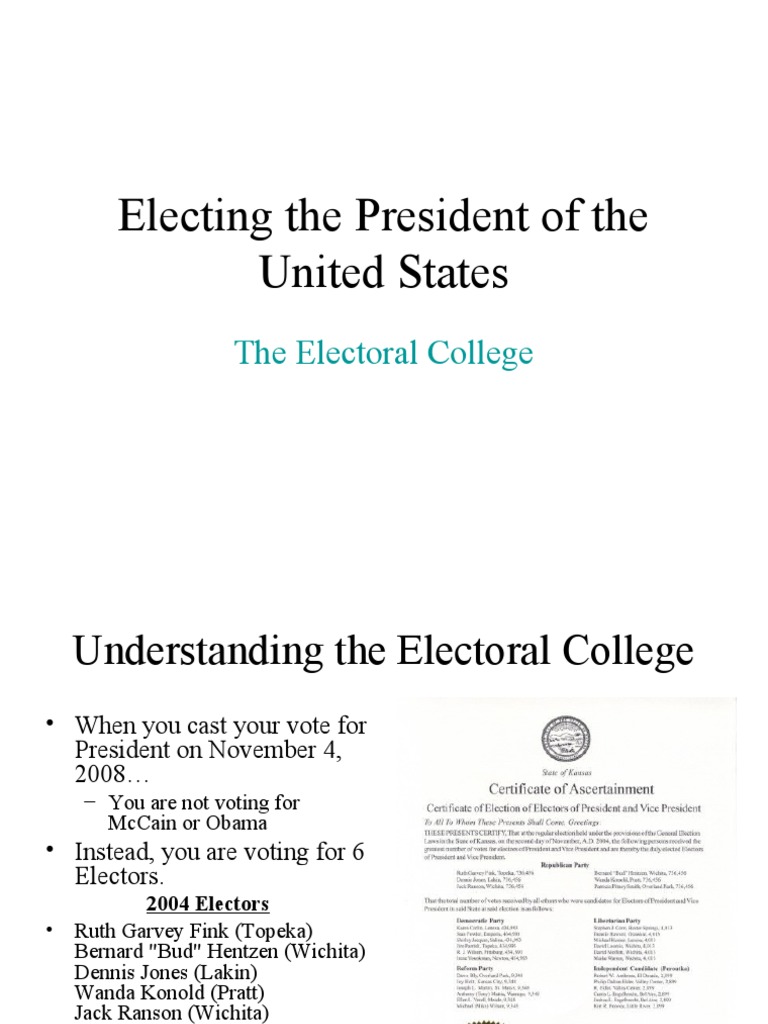Electing The President of The United States | PDF | American Government ...
