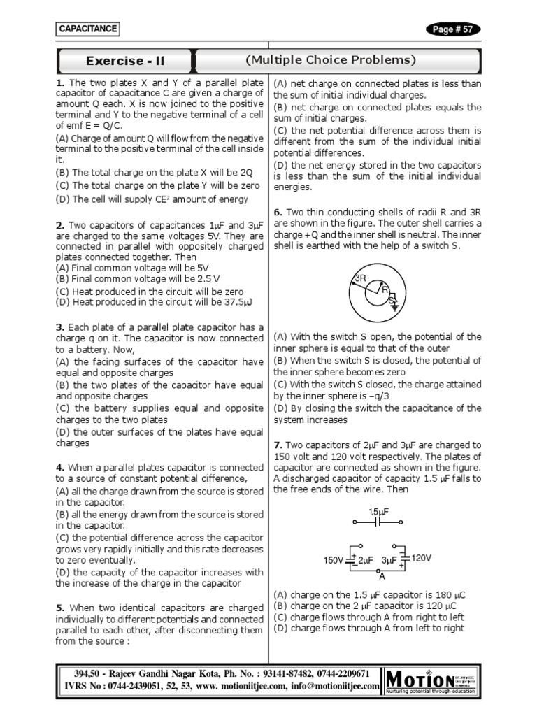 Exercise - II: (Multiple Choice Problems) | PDF | Series And Parallel ...