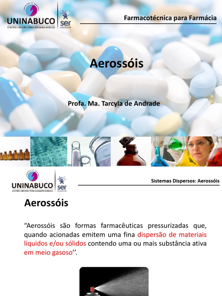Aula 6 - Aerossóis | PDF | Clorofluorcarbono | Propulsor