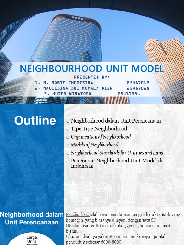 Neighbourhood Unit Model Teori Perencanaan | PDF