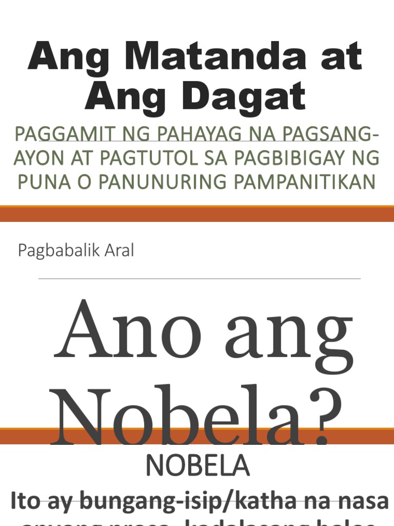 Ang Matanda at Ang Dagat | PDF