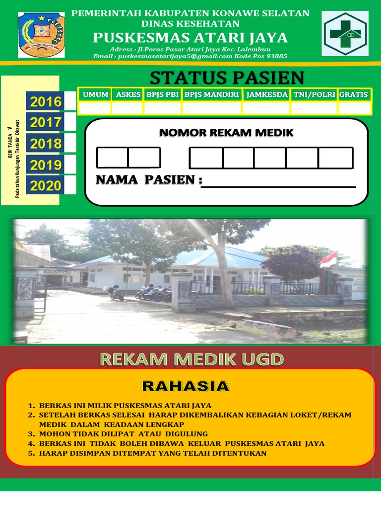 Cover Rekam Medik Pkmku | PDF