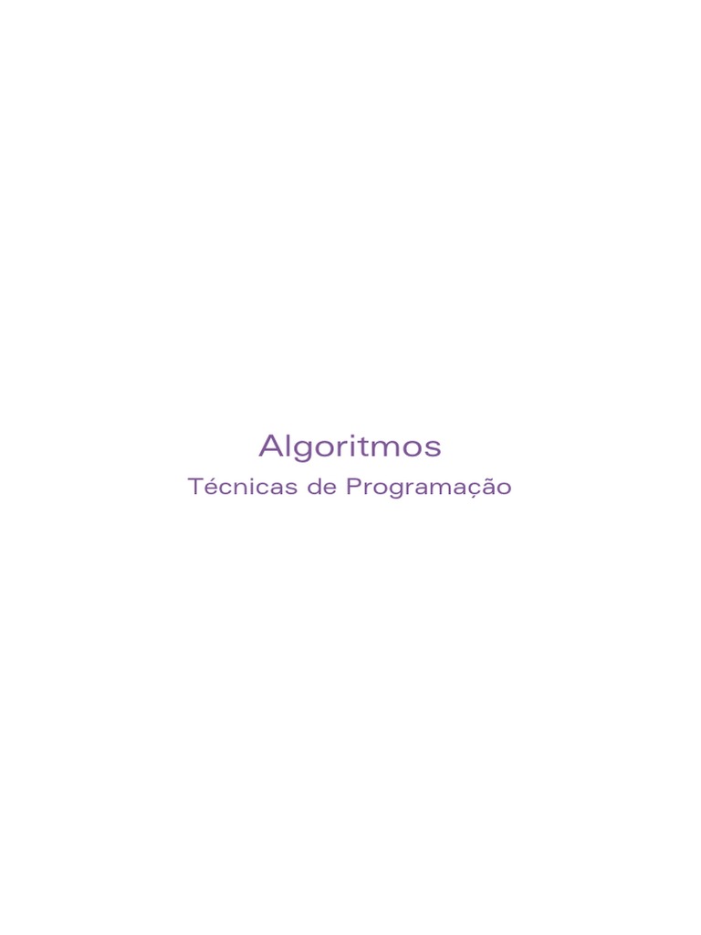 Algoritmos - Livro Completo PDF | PDF | Algoritmos | Compilador