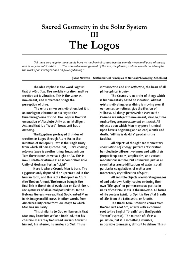 Sacred Geometry in The Solar System III - The Logos PDF | PDF | Planets ...