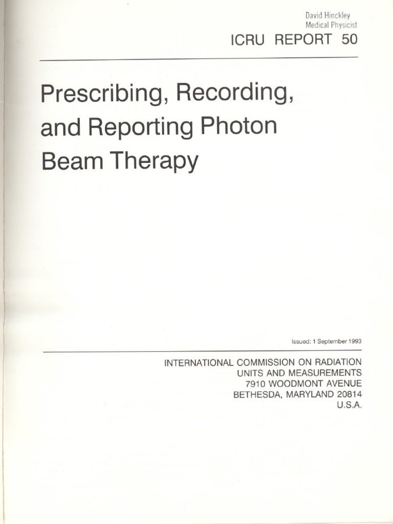 Icru 50 PDF | PDF | Radiation Therapy | Dosimetry