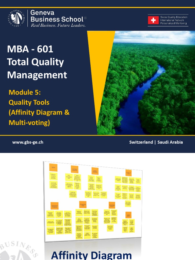 TQM - 601 Module 5 - Quality Tools - Affinity Diagram Multivoting | PDF ...