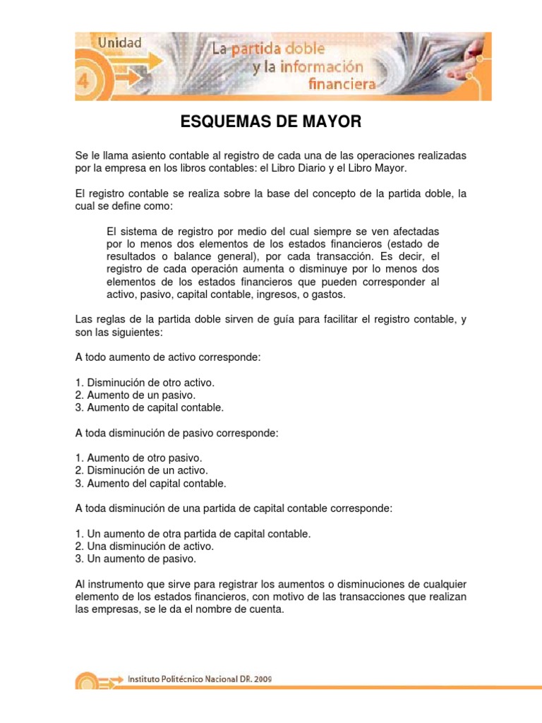 Esquema de Mayor | PDF | Contabilidad | Industrias de servicio