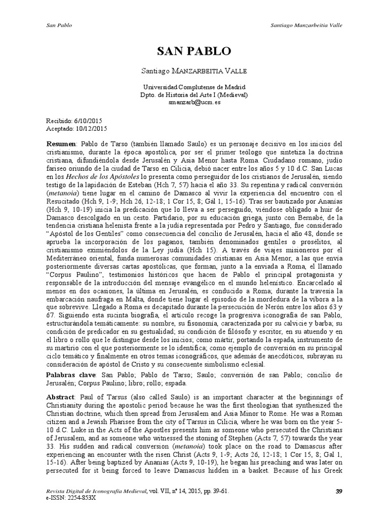 San Pablo | PDF | Pablo el apóstol | San Pedro