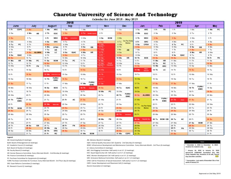 Academic Calander 2018-19 | PDF