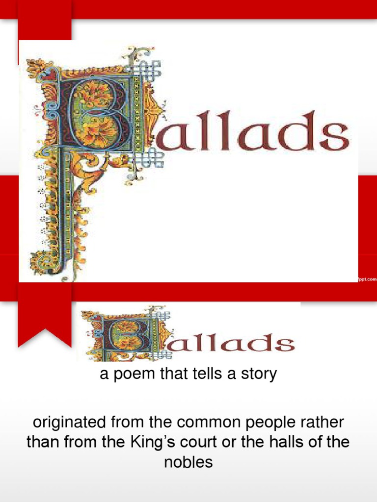 Characteristics of Narrative Ballads | PDF