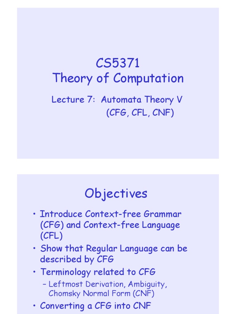 Lecture7 PDF | PDF | Formalism (Deductive) | Theoretical Computer Science