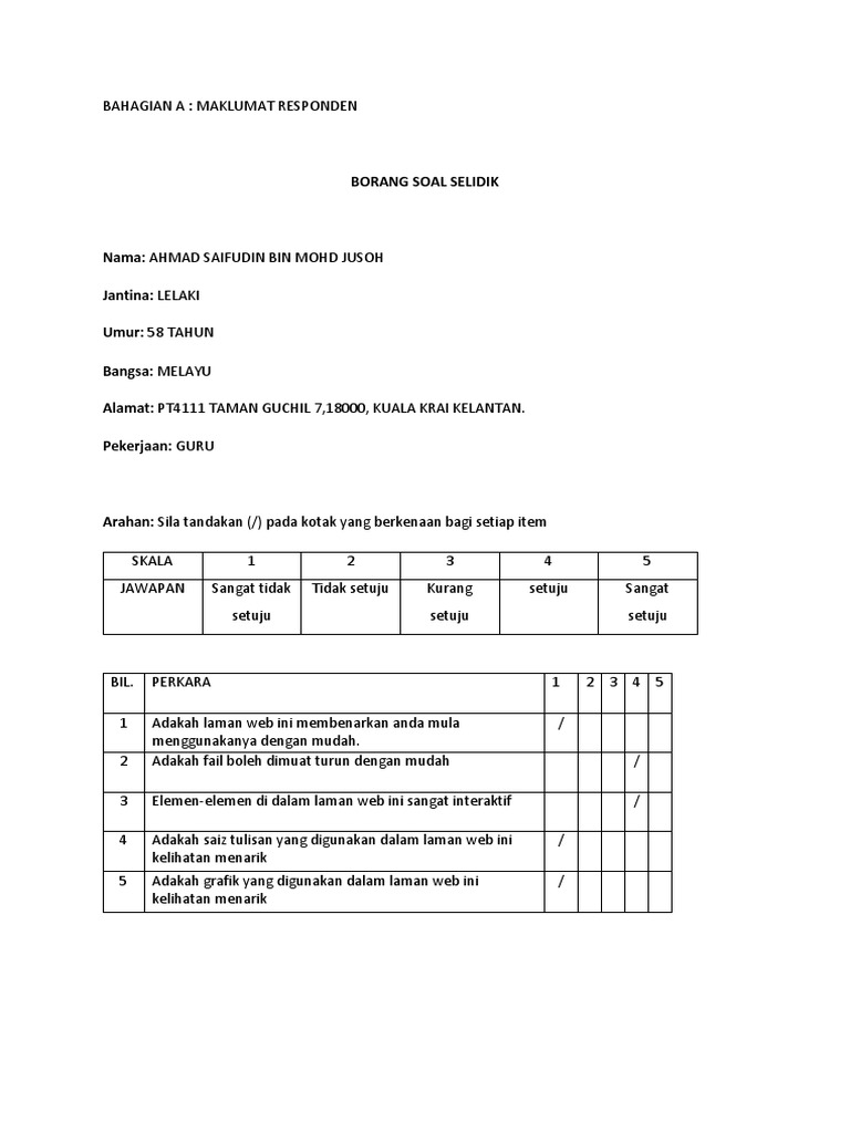 Maklumat Responden | PDF