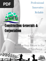 Construction Company Profile Template | PDF | Economies | Business
