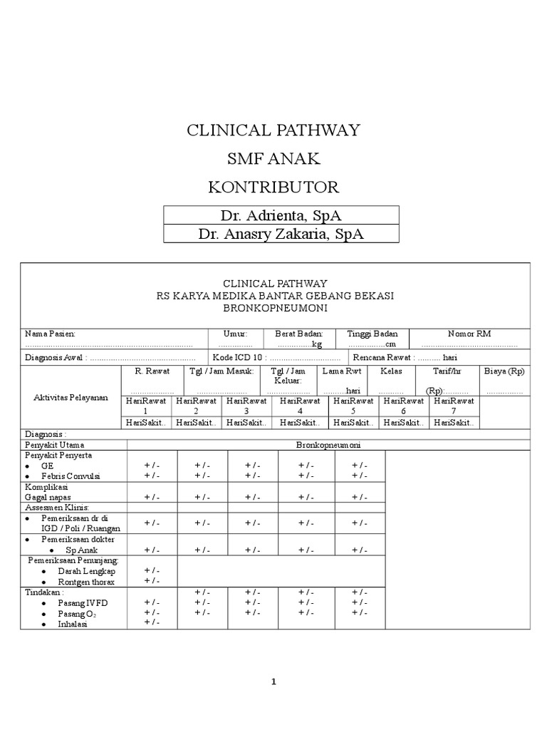 Clinical Pathway Anak | PDF