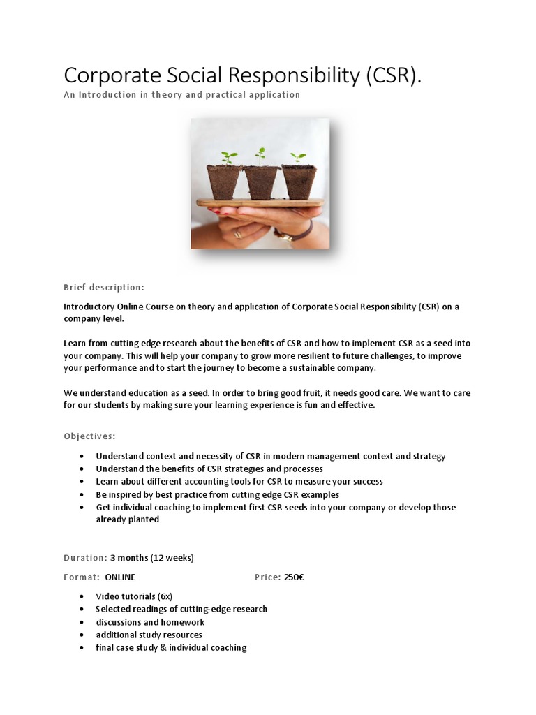 Corporate Social Responsibility (CSR) .: An Introduction in Theory and ...