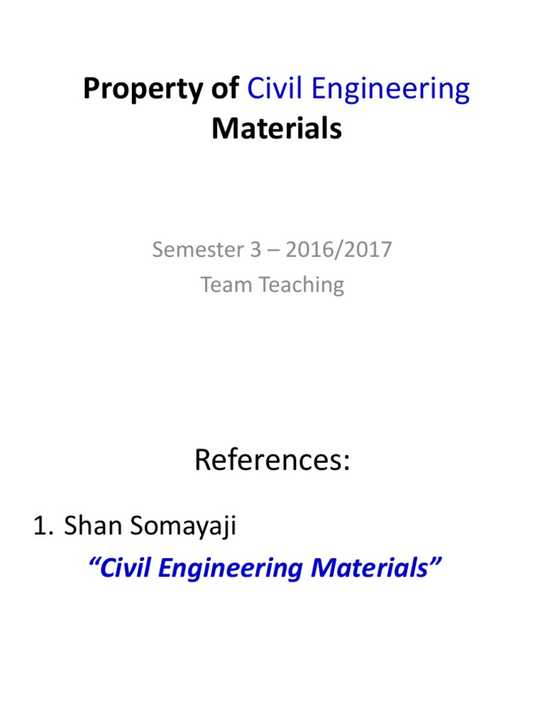 Property of Civil Engineering Materials PDF | PDF | Deformation ...