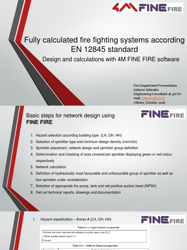 Fully Calculated Firefighting Systems With EN 12845 Standard | PDF ...