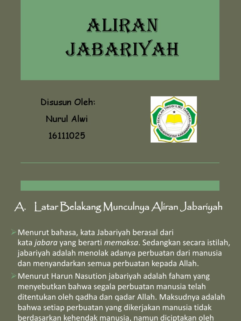 Jabariyah | PDF | Filsafat | Agama & Spiritualitas
