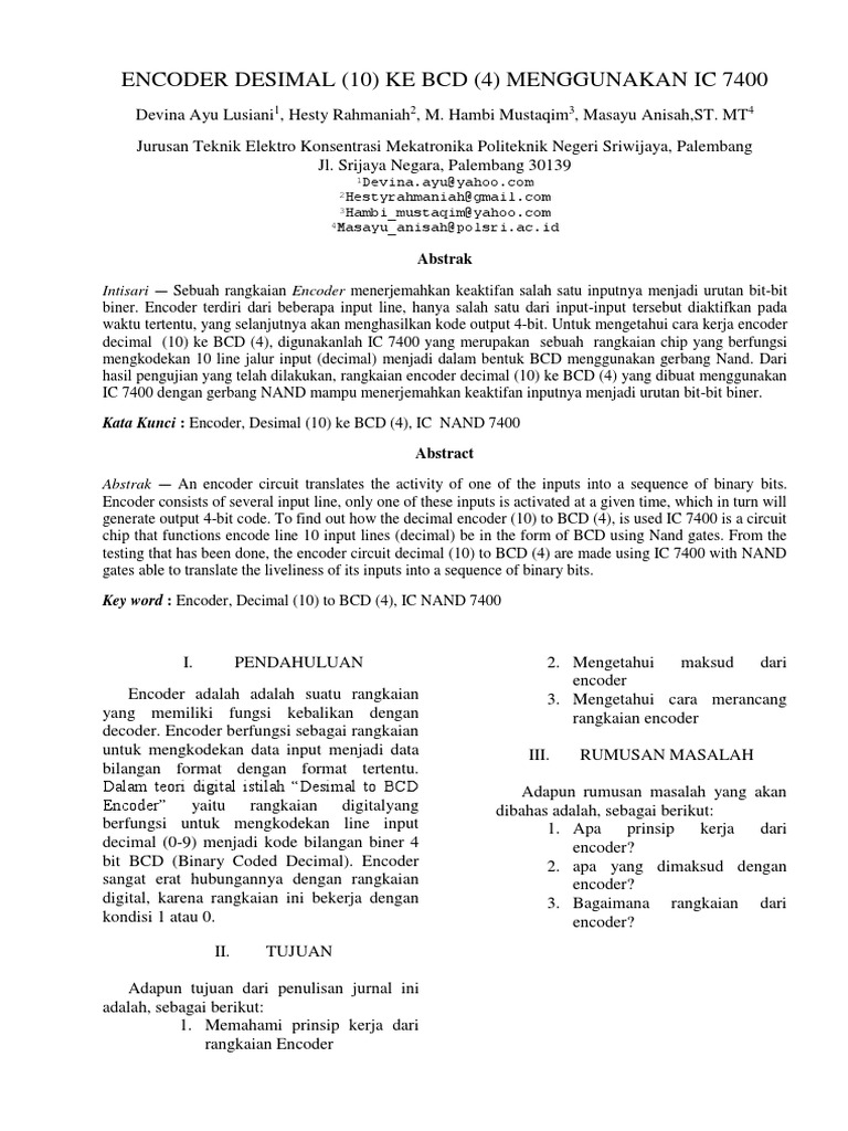 Jurnal Elektronika Digital | PDF