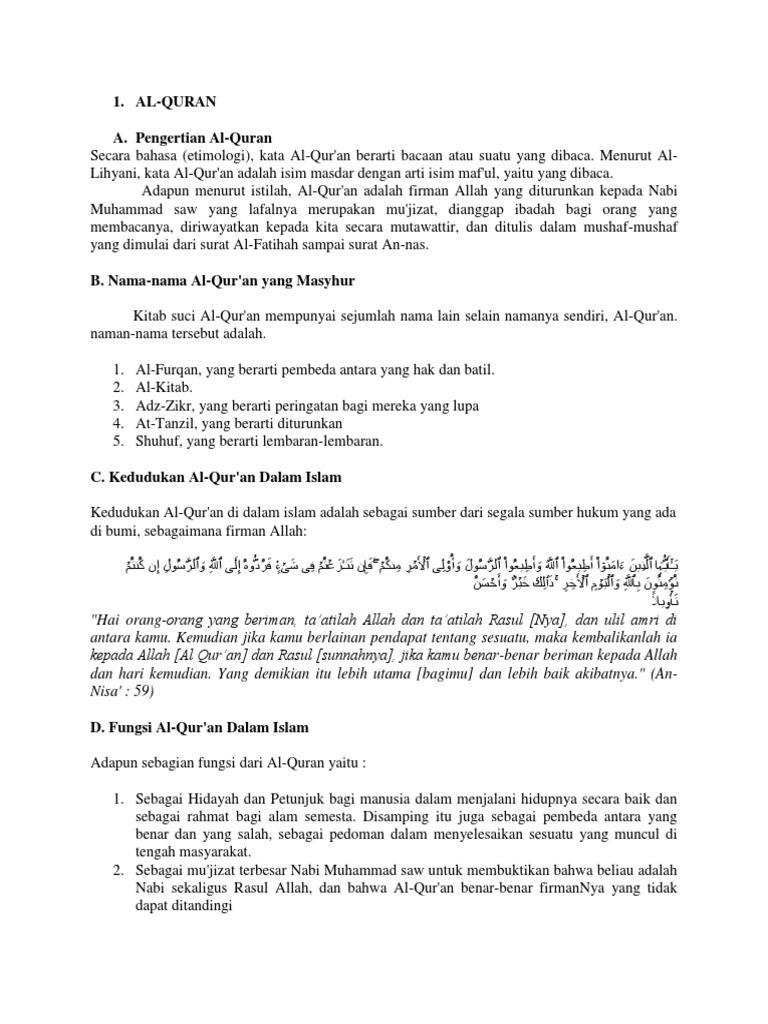 Al Quran Hadits Ijtihad | PDF