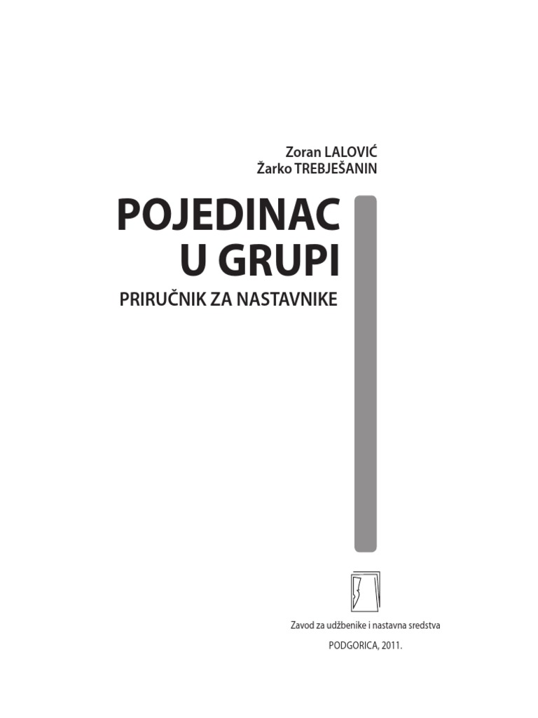 Pojedinac U Grupi - Prirucnik (Unutra) | PDF