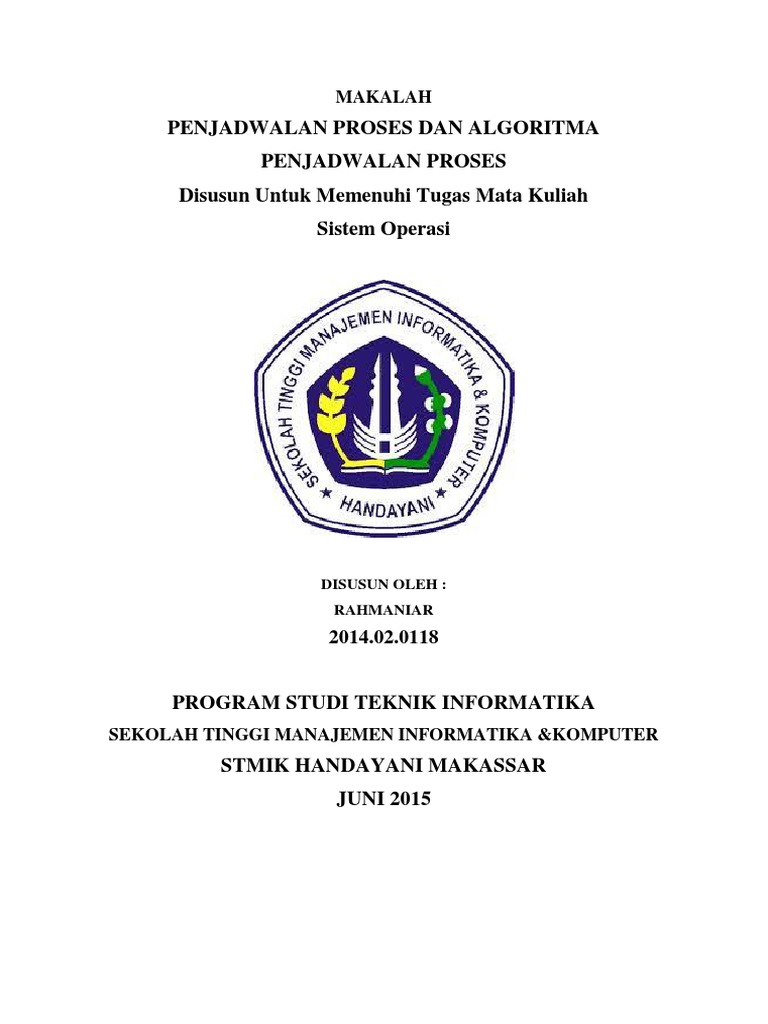 Algoritma Penjadwalan Proses Sistem Operasi | PDF | Komputer