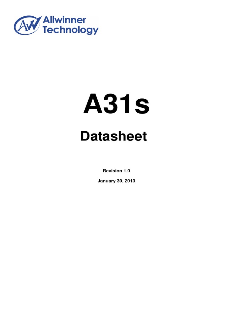 A31s Datasheet V1.0 | PDF | Arm Architecture | License