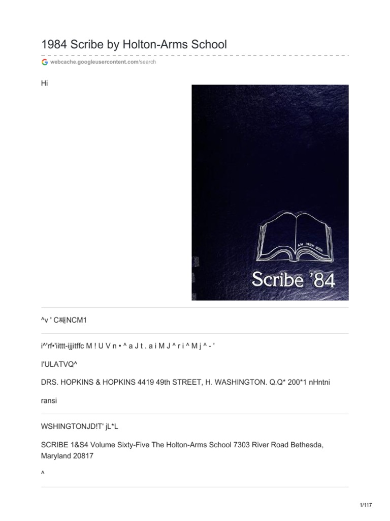 1984 Scribe by Holton-Arms School | PDF | English Language | Teaching Mathematics