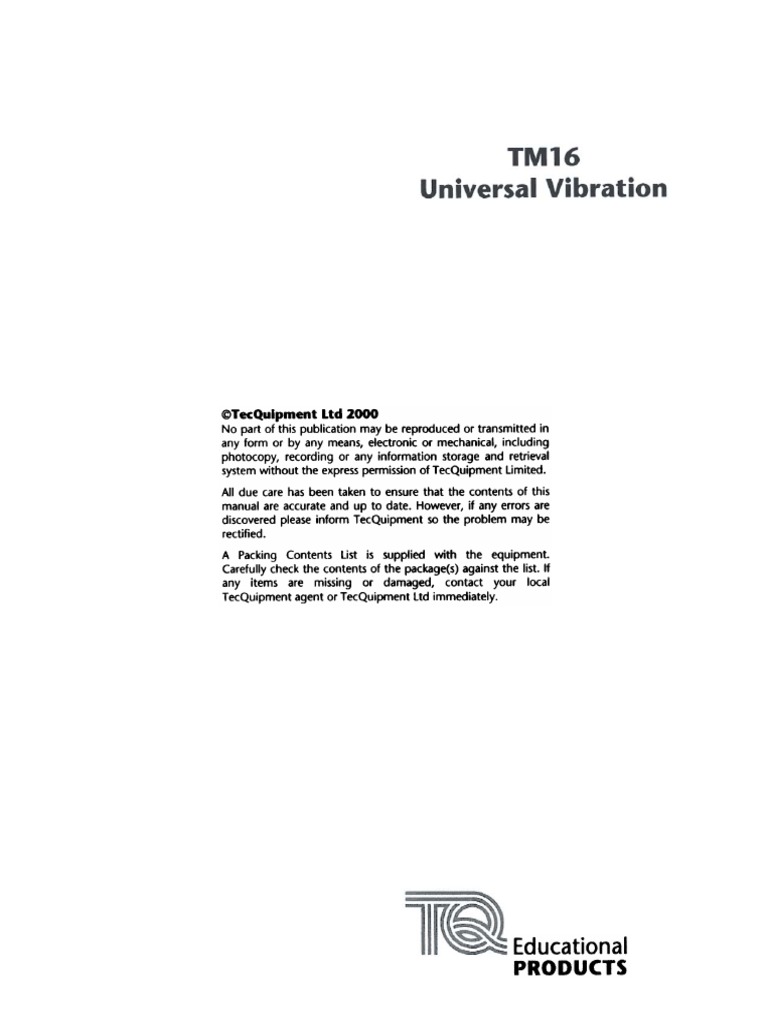 Universal Vibration (A) PDF | PDF | Pendulum | Rotation Around A Fixed Axis