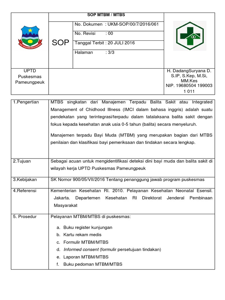 Sop MTBM Mtbs | PDF | Pengembangan Diri | Sains & Matematika
