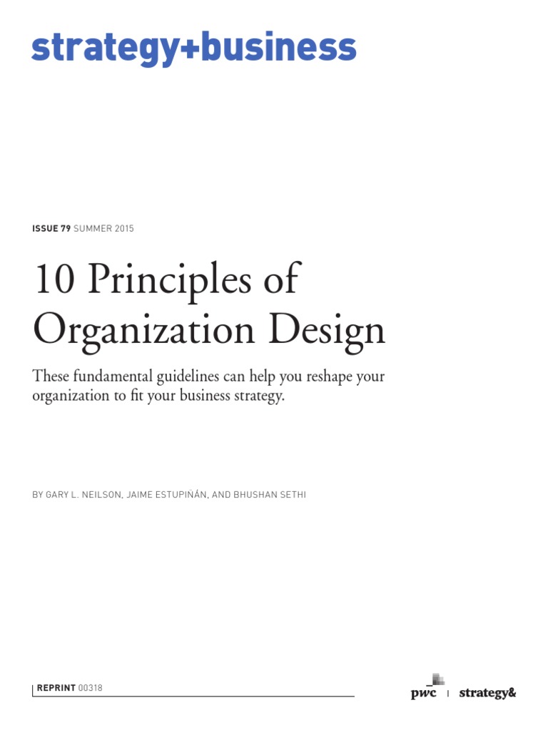 10 Principles of Organization Design PDF | PDF | Leadership | Strategic ...